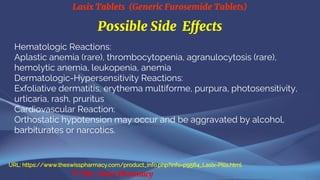 Lasix Tablets (Generic Furosemide Tablets) | PPT