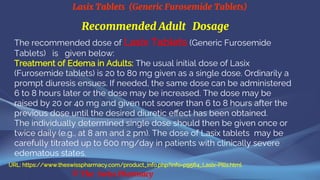 Lasix Tablets (Generic Furosemide Tablets) | PPT