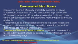 Lasix Tablets (Generic Furosemide Tablets) | PPT