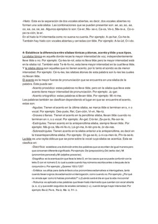 La sílaba y la acentuación. | PDF