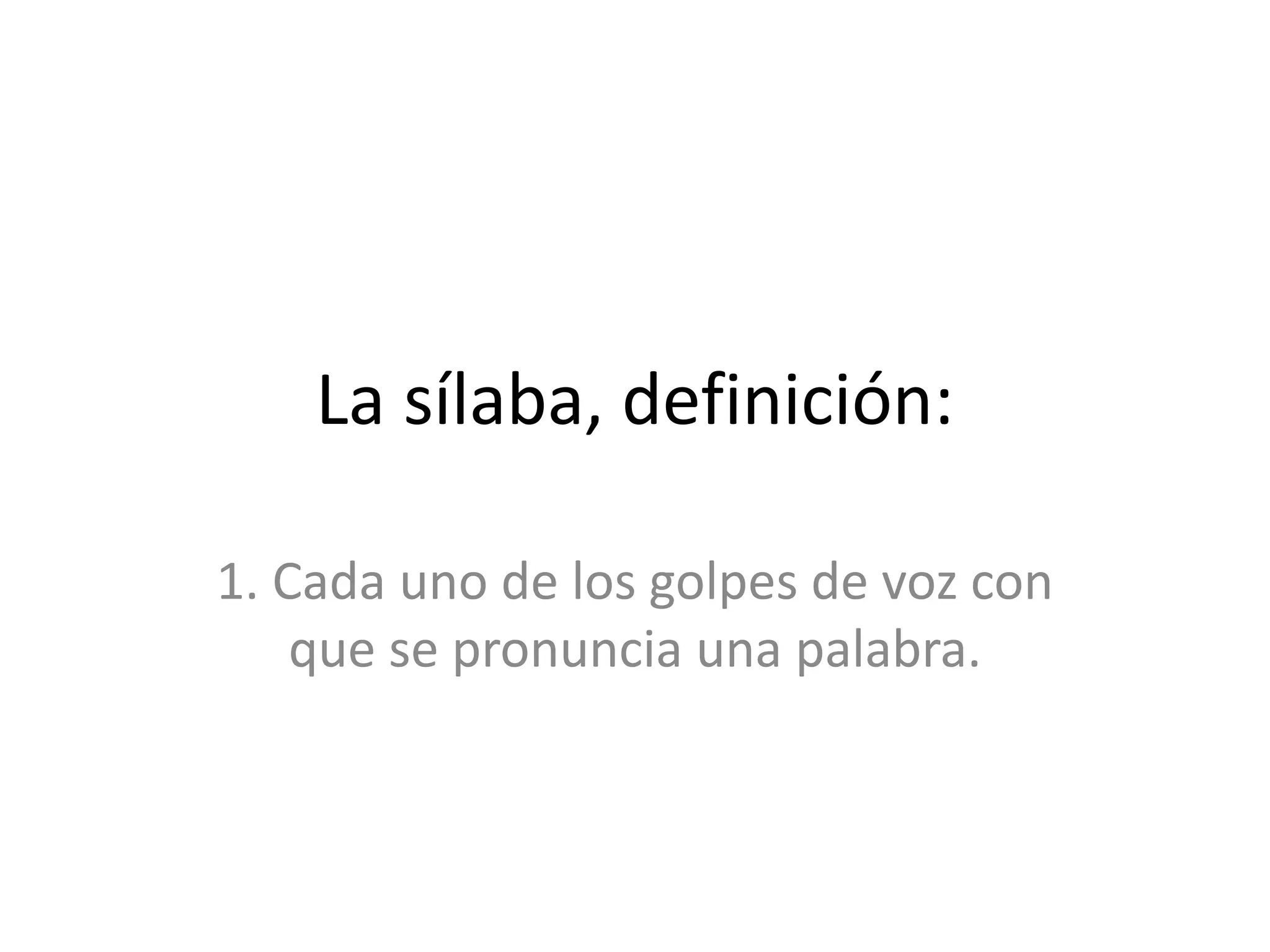 La sílaba y la tilde | PPT