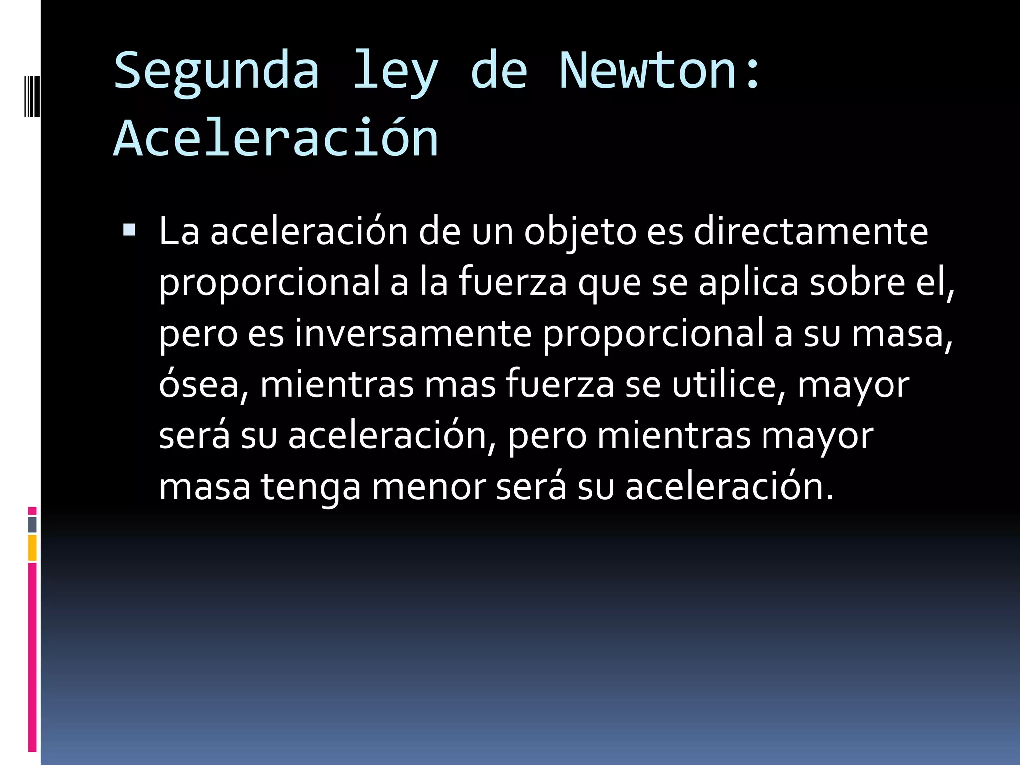 Las leyes de Newton, Movimiento, Materia, Fuerza y Energia | PPT