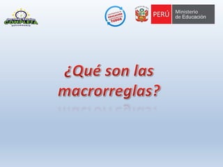 Las macrorreglas rhm | PDF