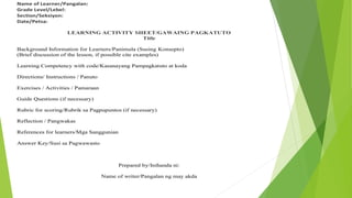 lEARNING aCTIVITY sHEETS MAKING SLIDES.pptx