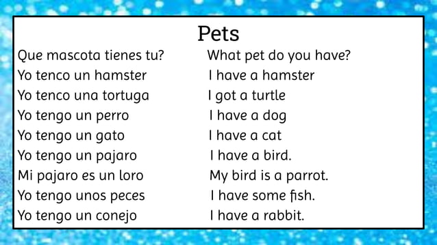 Las mascotas! Pets! and Colors Spanish | PDF | Dogs | Pets