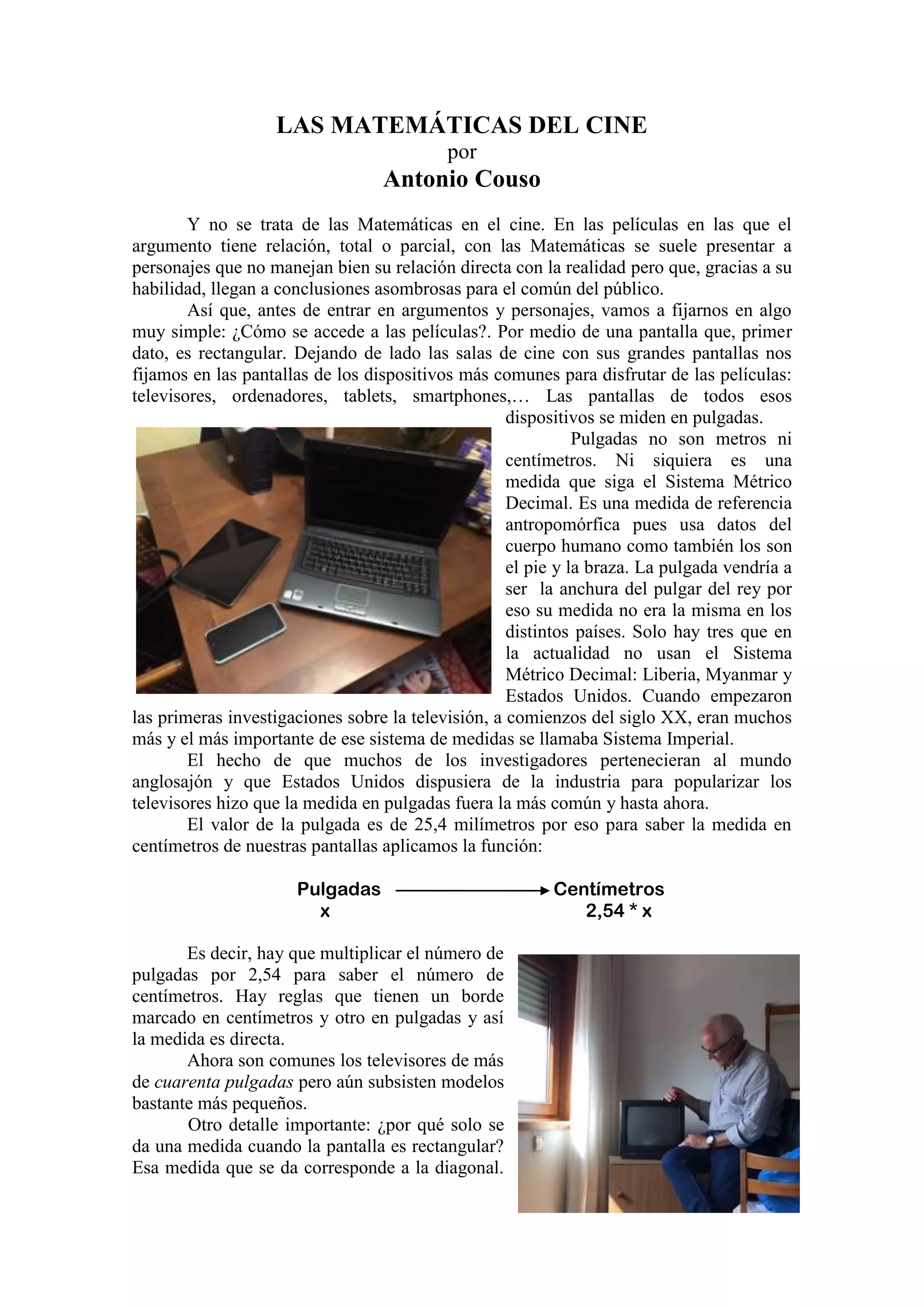 Las matematicas del cine | PDF