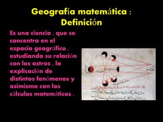 Las matemáticas y su relación con la geografía | PPTX