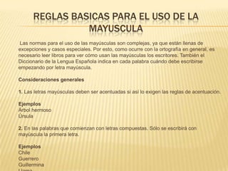 Las mayusculas | PPTX