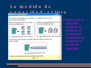 Las Medidas De Capacidad Y Peso | ODP