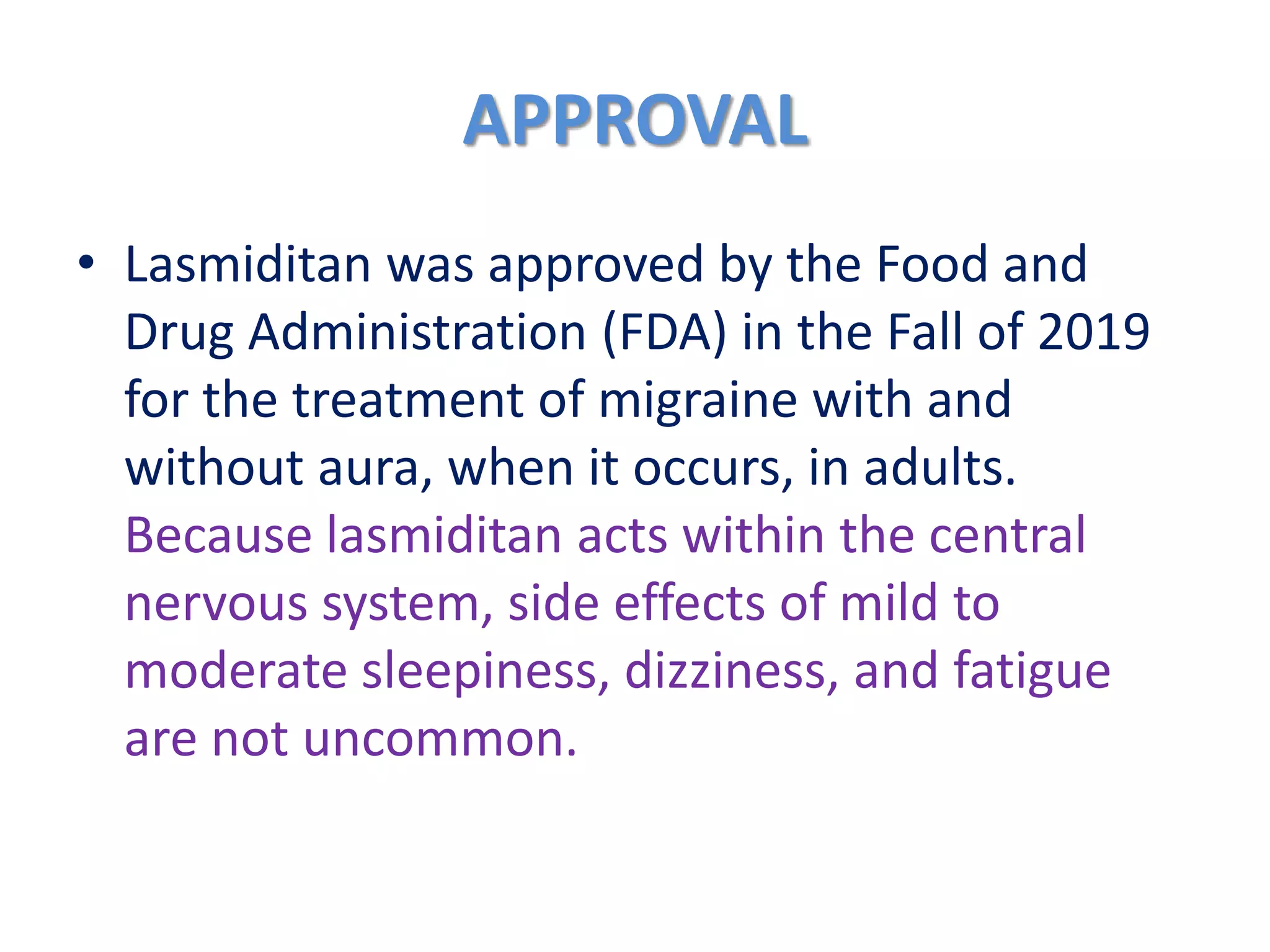 Lasmiditan drug info | PPTX