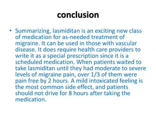 Lasmiditan drug info | PPTX