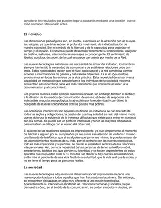 Las nuevas tecnologías, el individuo y la sociedad | DOCX