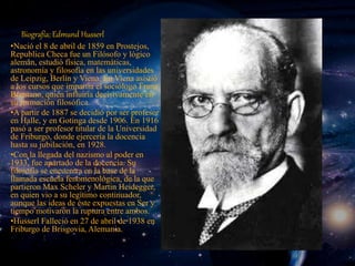 Las obras trascendentales de Husserl y Wittgenstein | PPTX