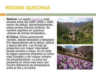 Las ocho regiones naturales del Perú | PPTX