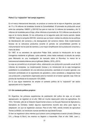 La soja en argentina (1990 2013): cambios en la cadena de valor y nueva ...