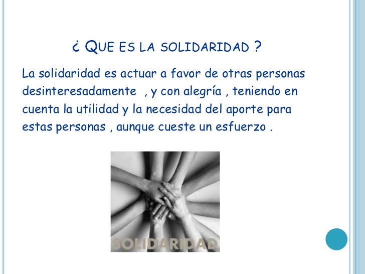 La Importancia De La Solidaridad Ejemplos De La Vida Cotidiana
