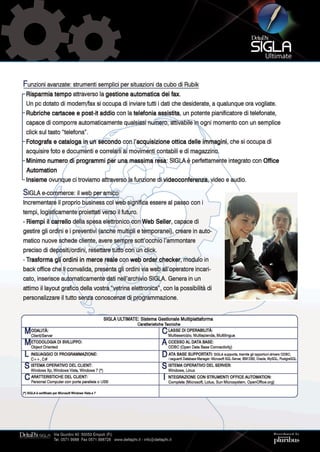 SIGLA Ultimate: caratterisctiche | PDF