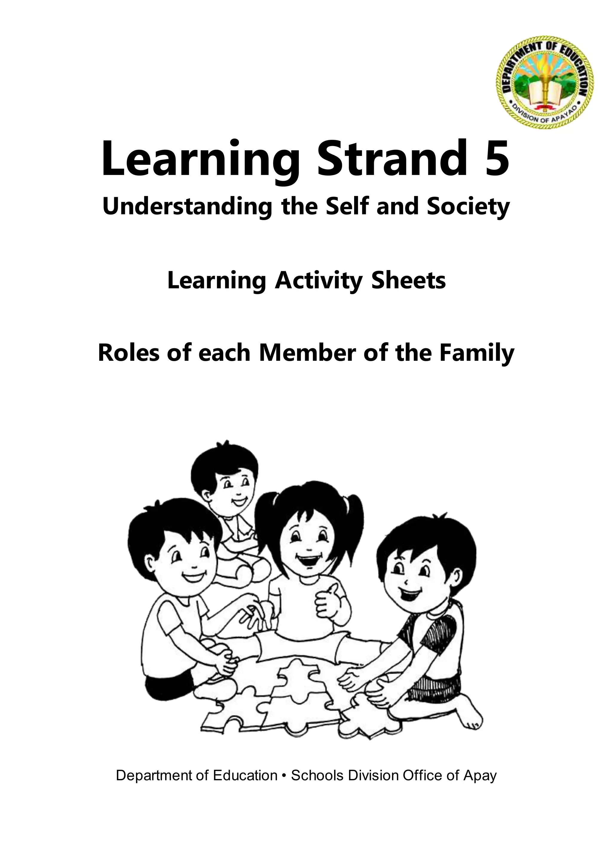Family Roles Activity For Adults Family Life Activities Grade 2 New