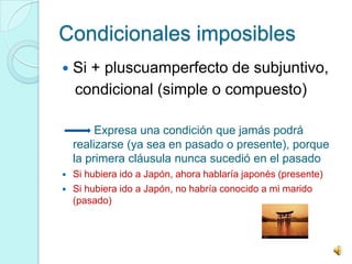 Las oraciones condicionales | PPTX