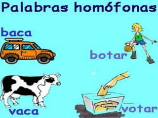 Las palabras homófonas | PPTX