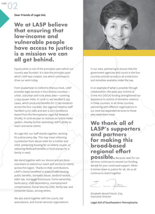 Legal Aid of Southeastern Pennsylvania (LASP) Annual Report - 2016-17 | PDF