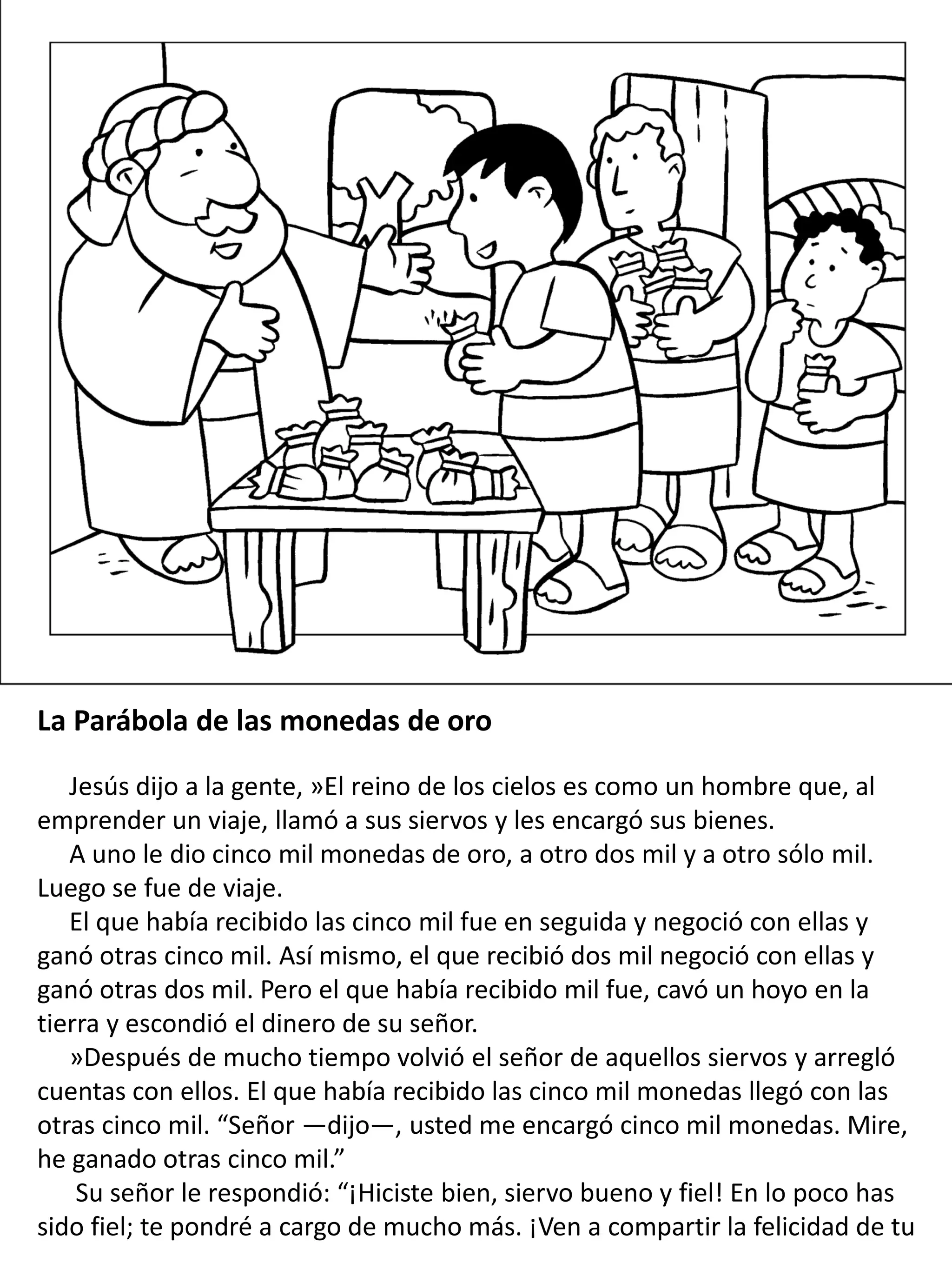 Las parábolas de Jesús para niños - libro para colorear | PDF