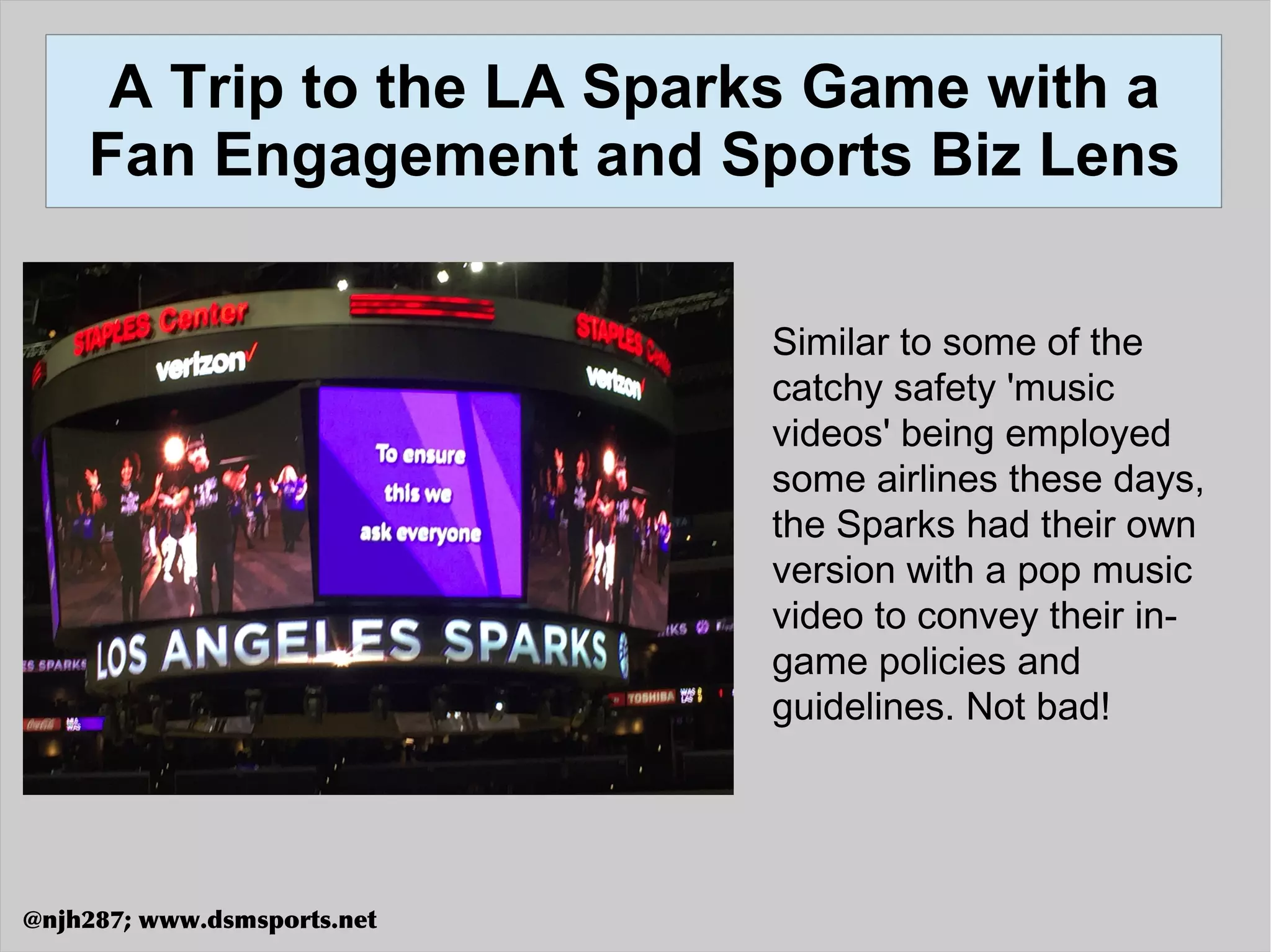 Inside a Los Angeles Sparks WNBA game at Staples Center | PPT