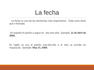 La Carta y sus diferentes formatos | PPT