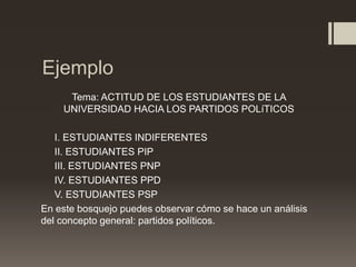 Las partes del bosquejo | PPTX