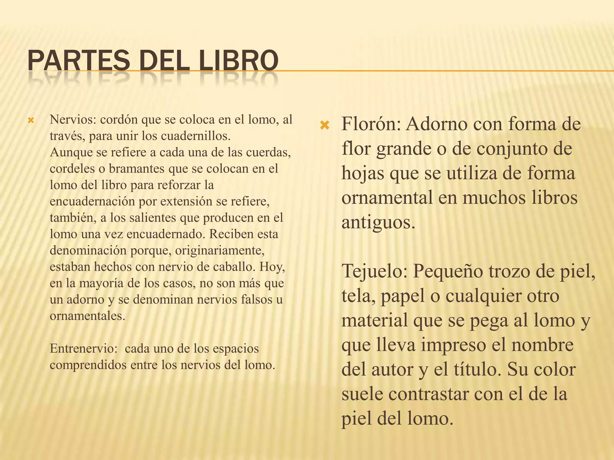 Las partes del libro | PPTX | Art and Photography | Books and Literature
