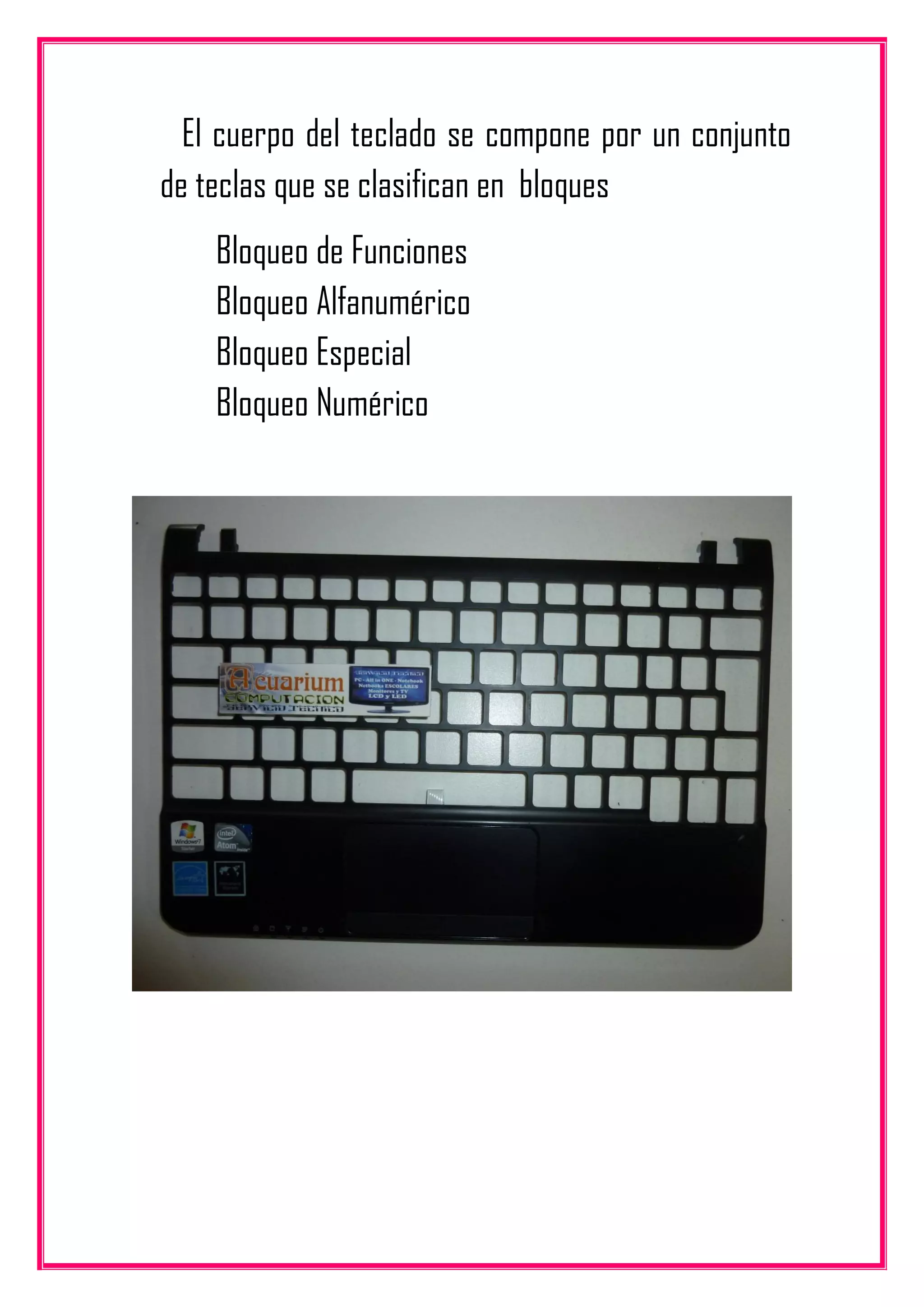 Las partes internas y externaas del teclado (1) | PDF