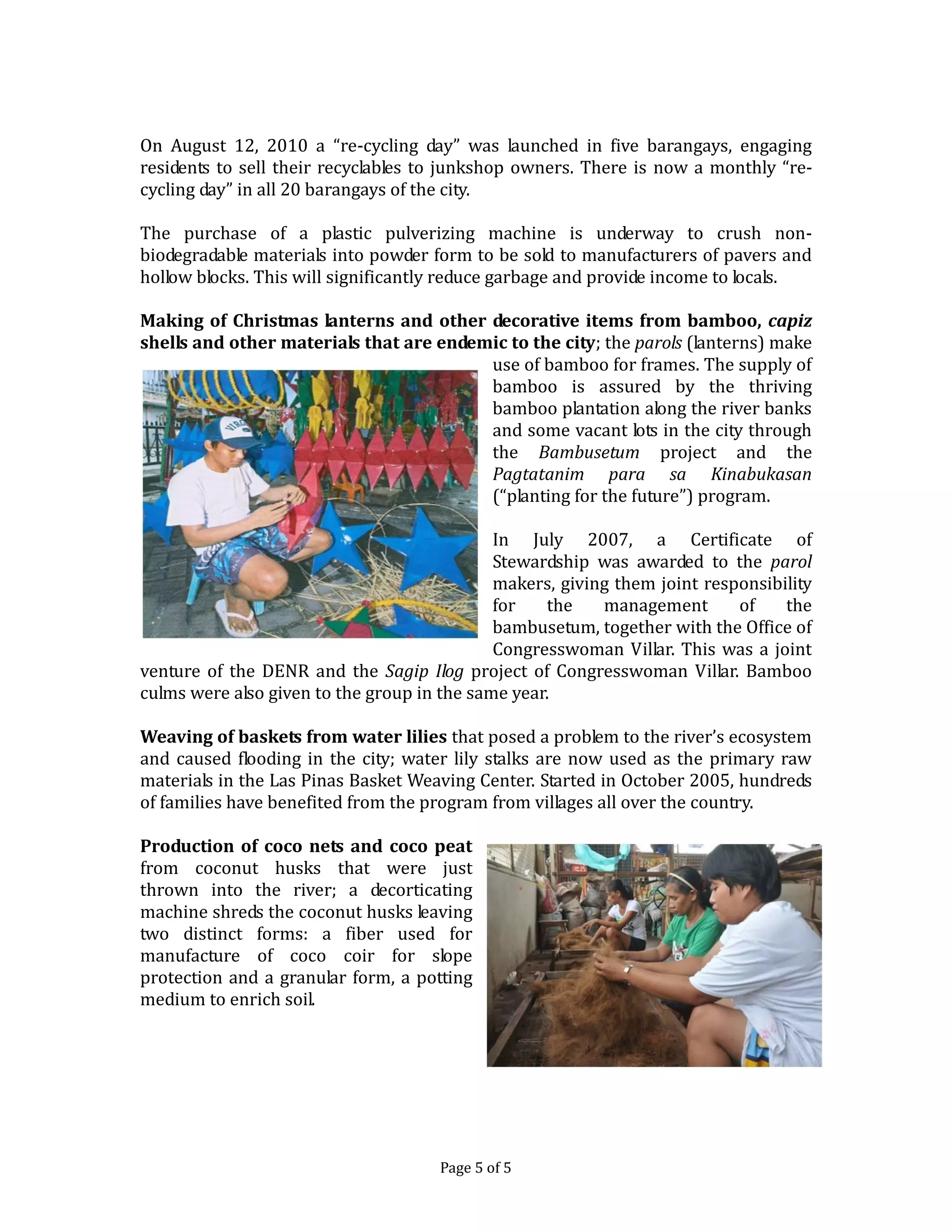 Las Pinas-Zapote River System Rehabilitation Program Philippines | PDF