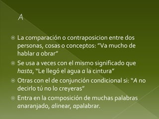Las preposiciones | PPTX