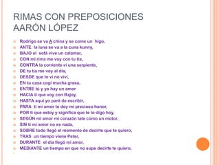 Las preposiciones | PPTX