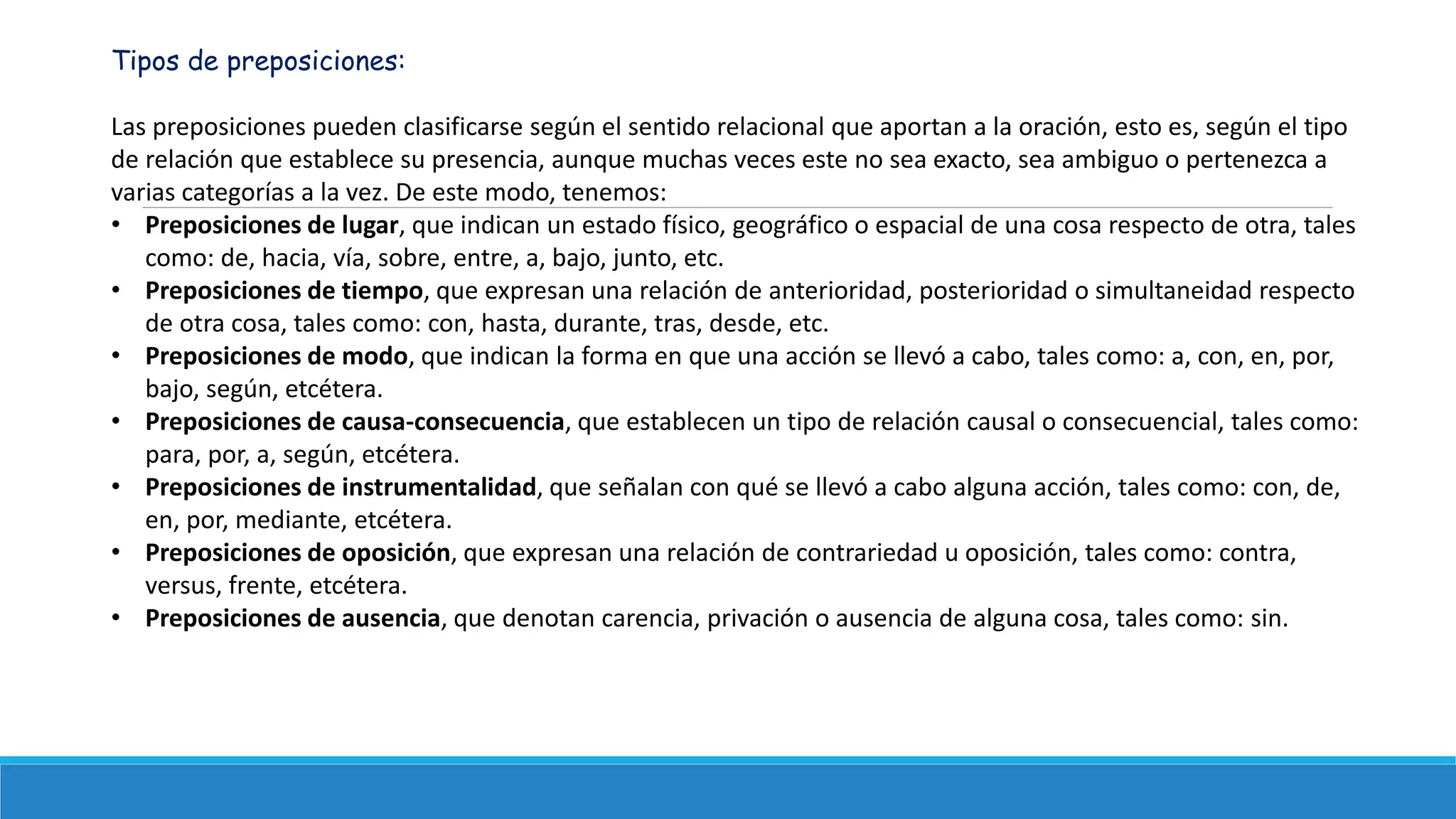 Las preposiciones, una presentación de power ponit para exponer | PPTX