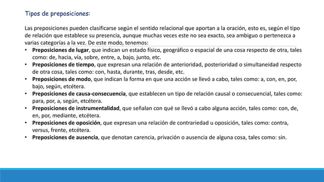 Las preposiciones, una presentación de power ponit para exponer | PPTX