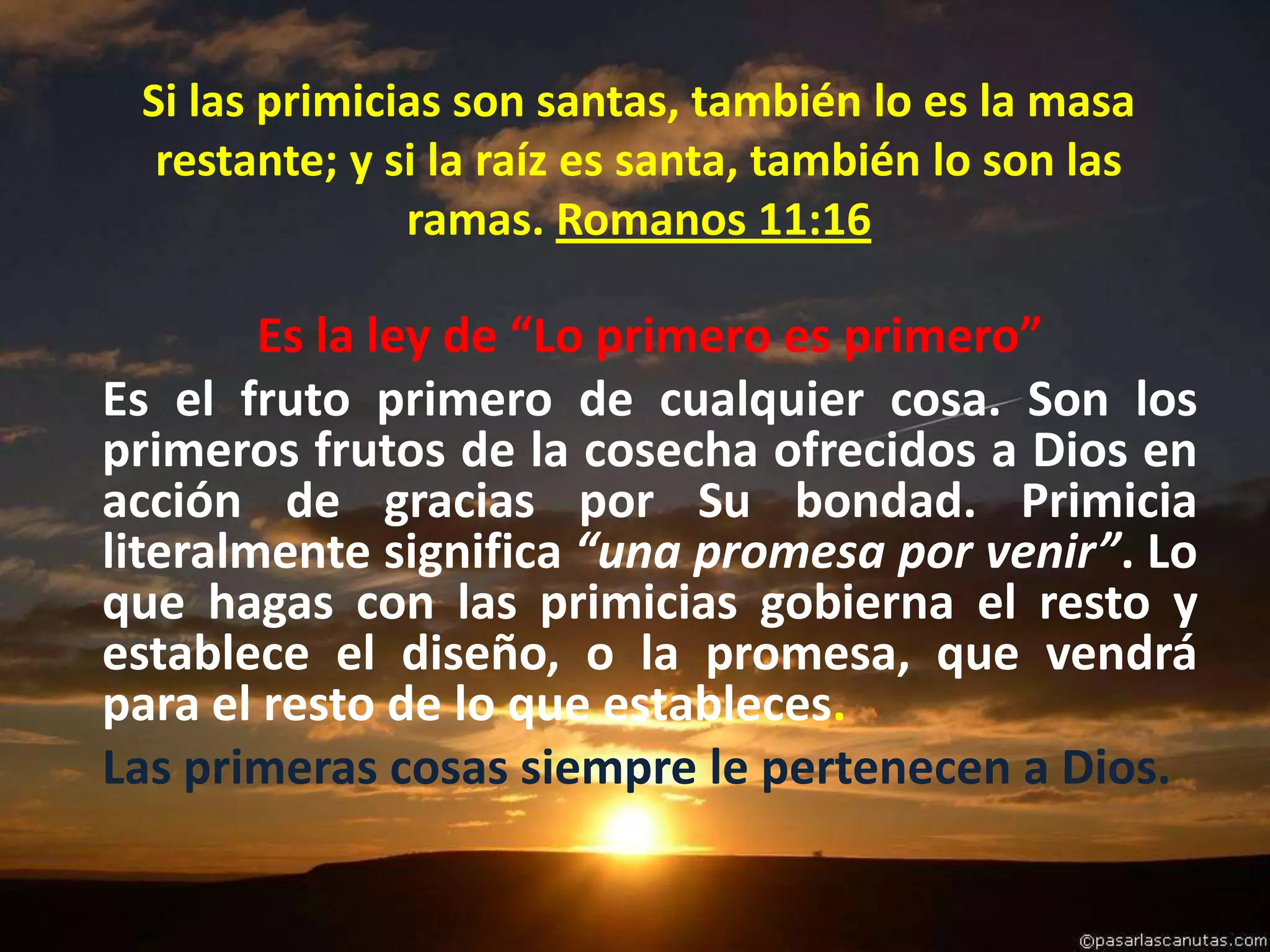 LAS PRIMICIAS | PPT