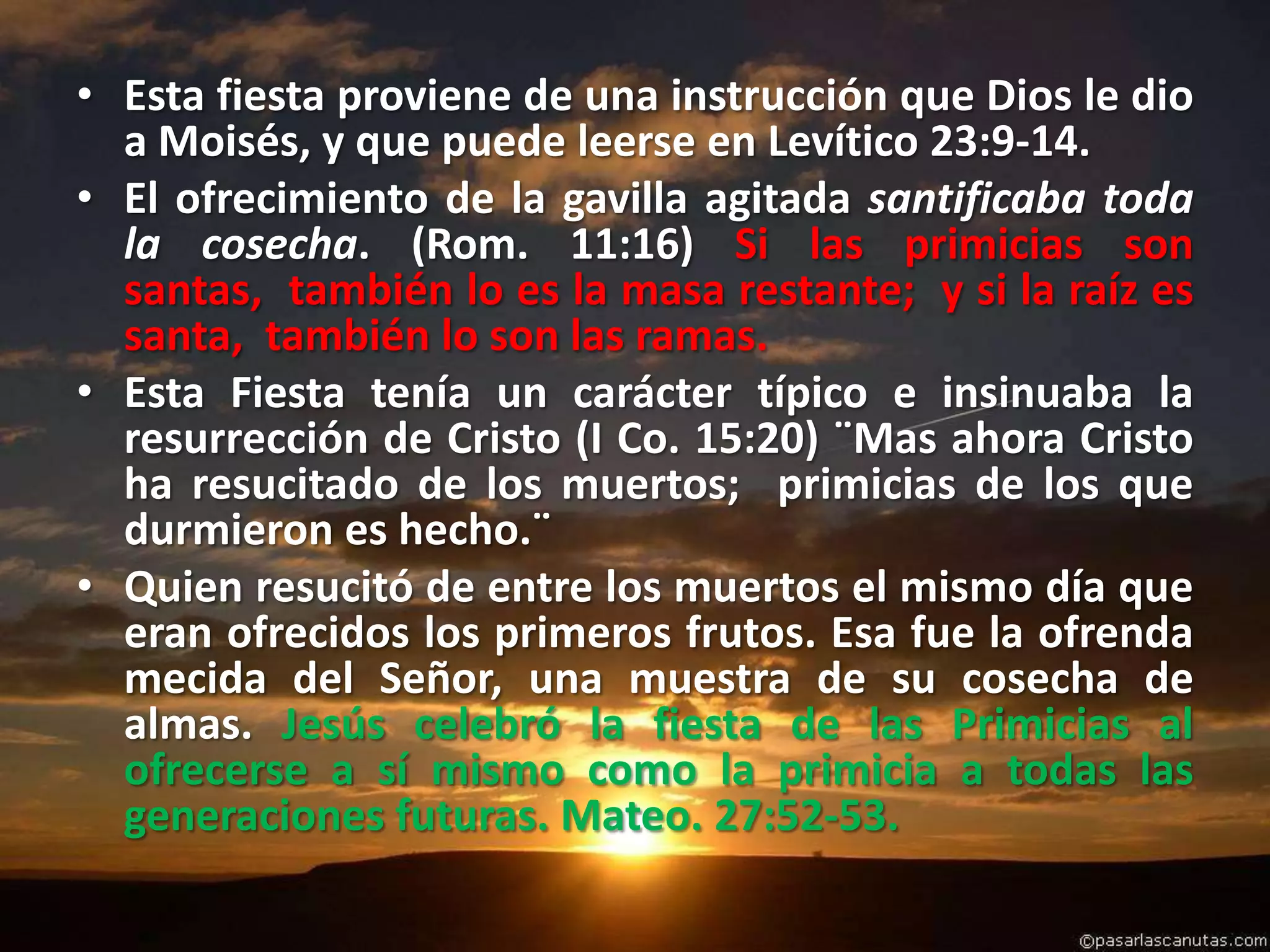 LAS PRIMICIAS | PPT