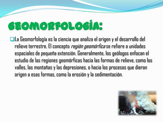 Las provincias geomofórmicas de Puerto Rico | PPTX