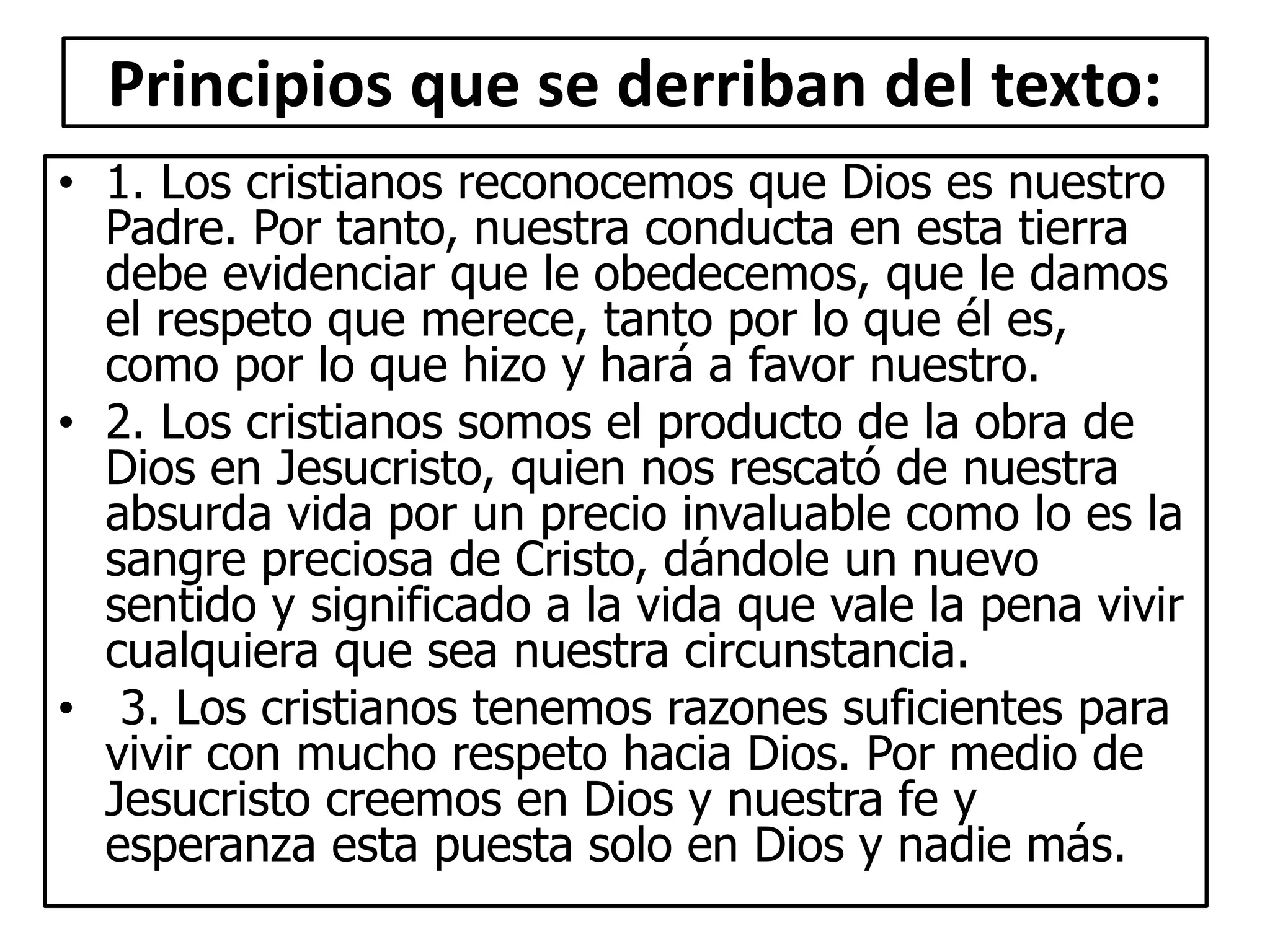 Razones para vivir en temor reverente a Dios, 1 pedro 1 17-21 | PPTX
