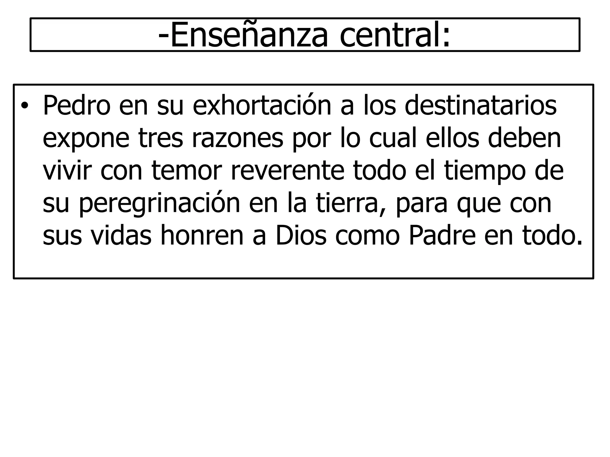 Razones para vivir en temor reverente a Dios, 1 pedro 1 17-21 | PPTX