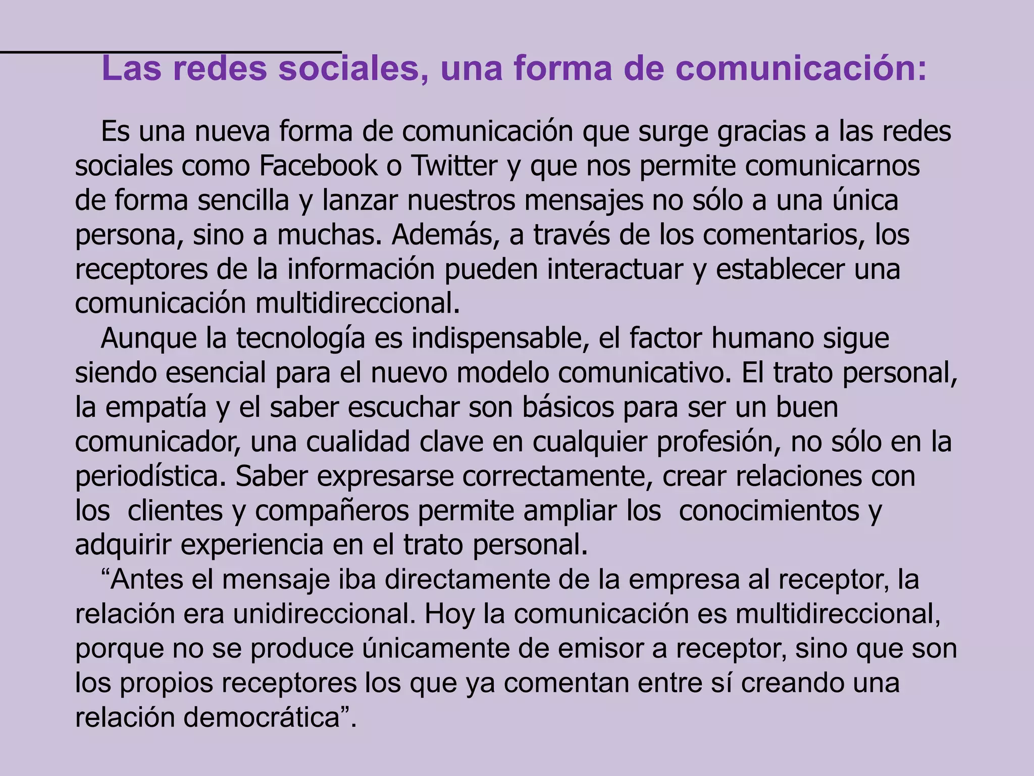 Las redes sociales y su impacto en la sociedad. | PPTX