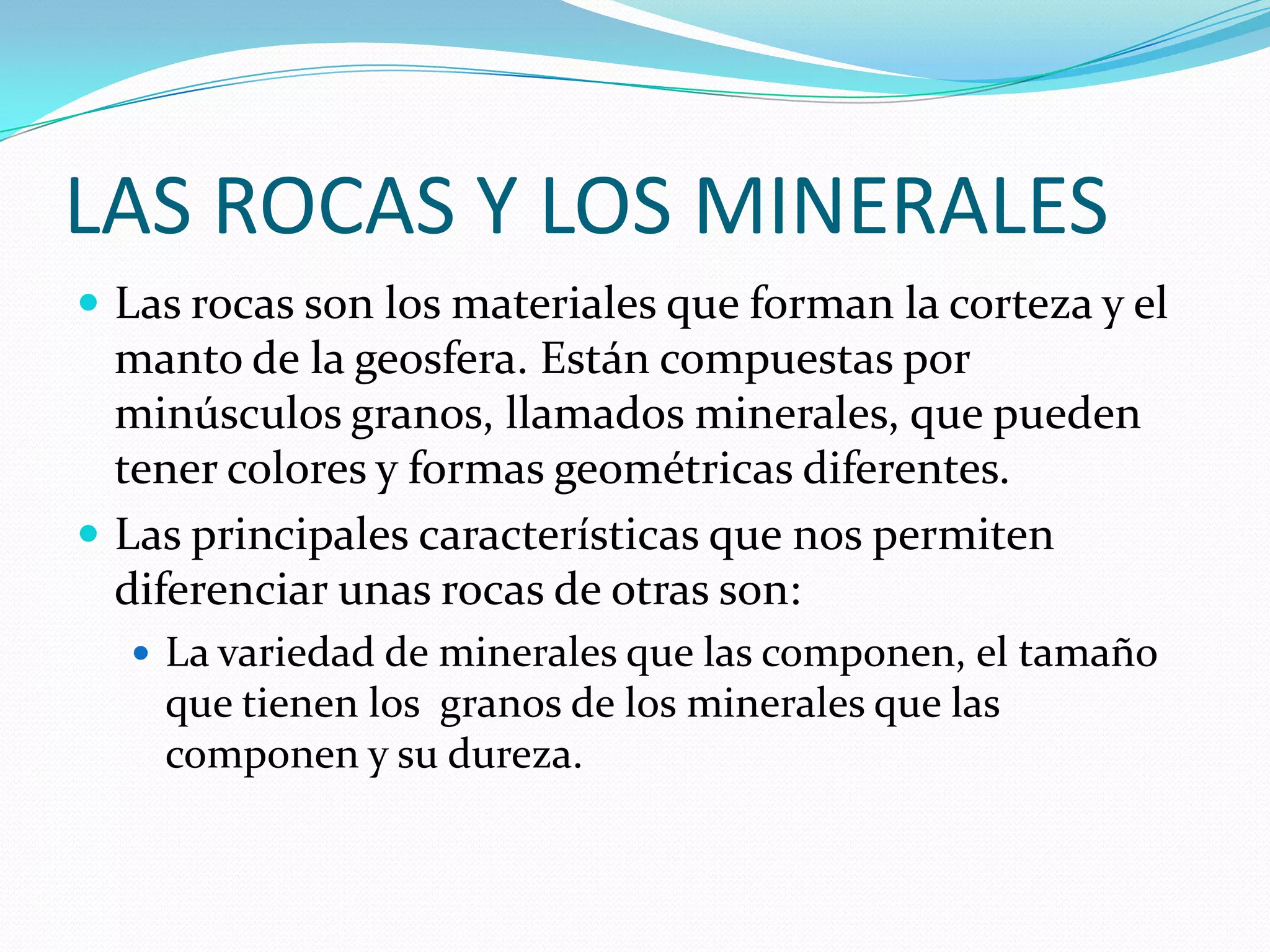 Las rocas y los minerales | PPTX | Geology | Science
