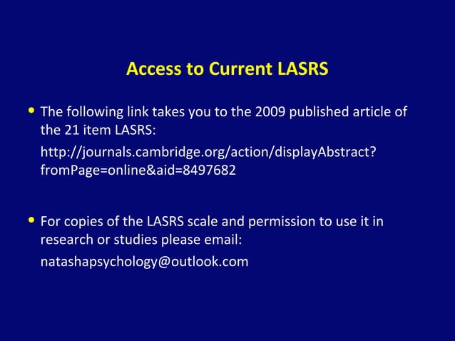 A Scale for Assessing Academic Stress - Lakaev Academic Stress Response ...