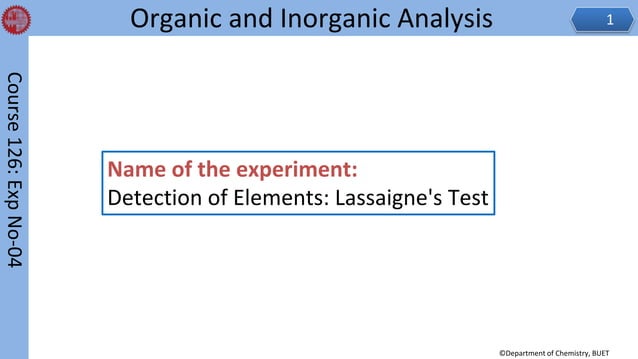 Lassainge test sessional-Final.pptx | Chemistry | Science