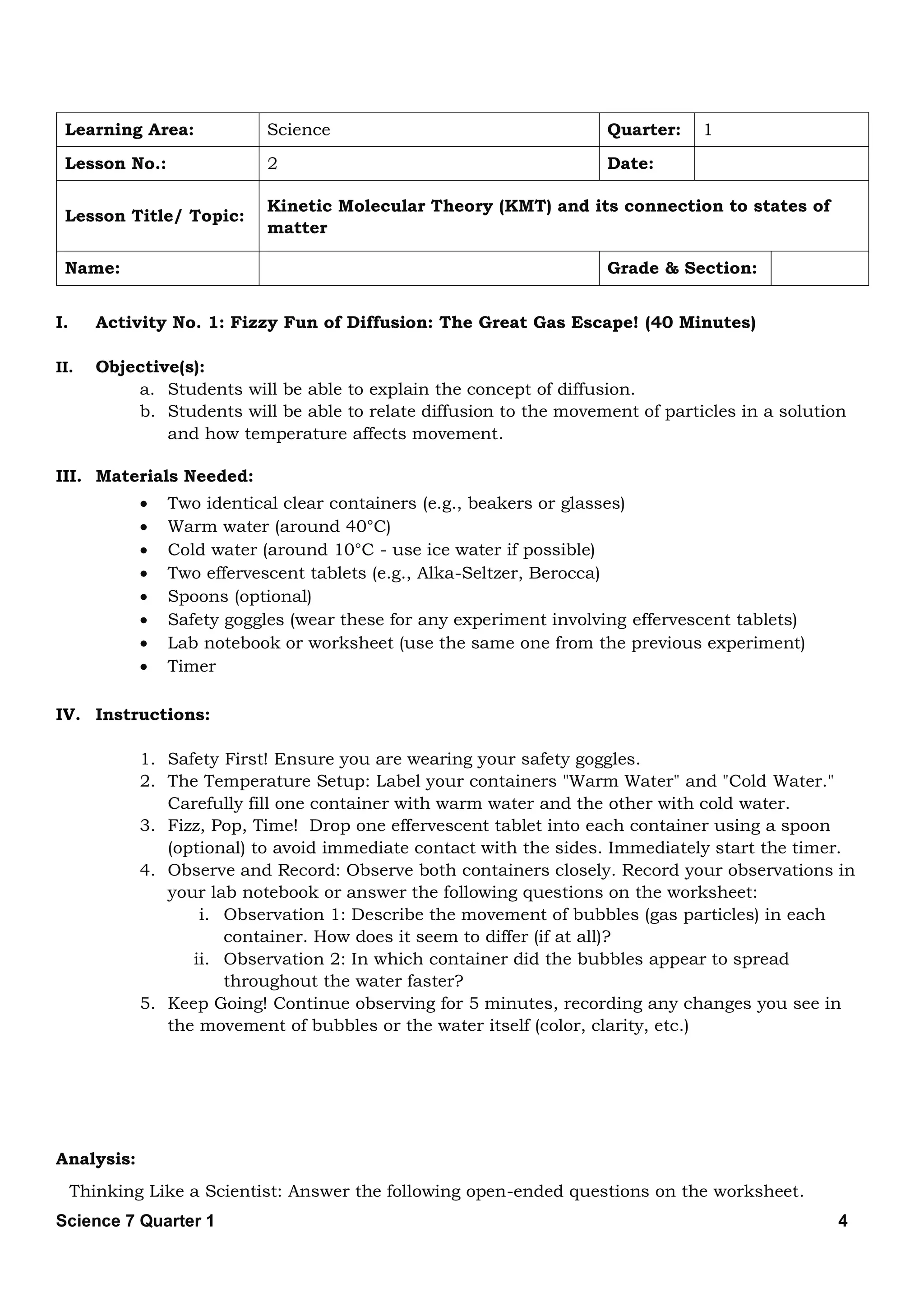 SCIENCE 7 WEEK 2 MATATAG CURRICULUM SCIENCE | PDF