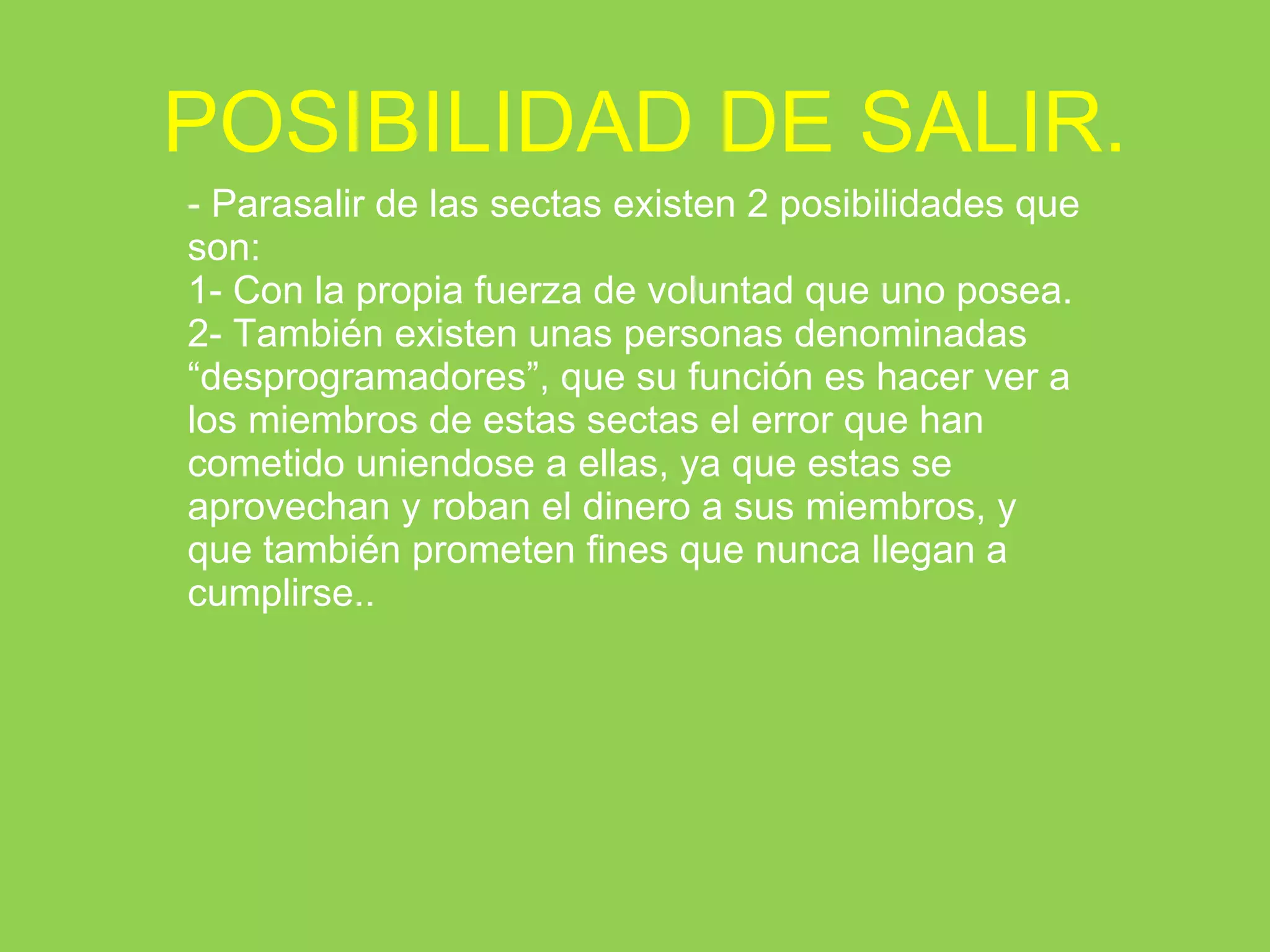 Las Sectas | PPT