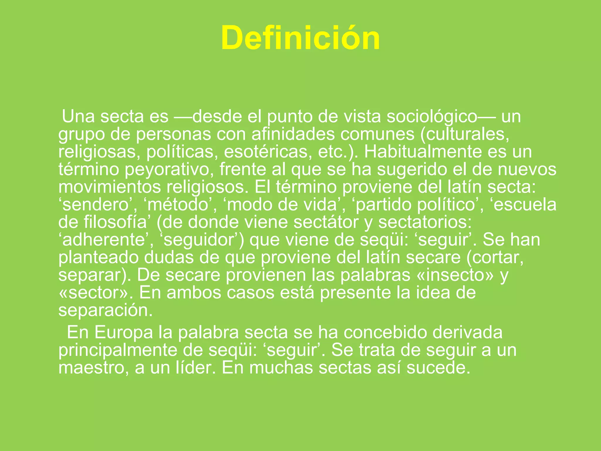 Las Sectas | PPT