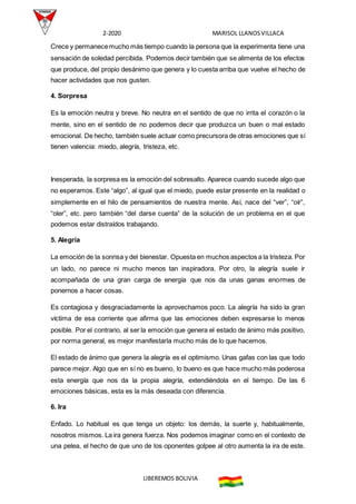 Las seis emociones basicas de paul eckman | DOCX