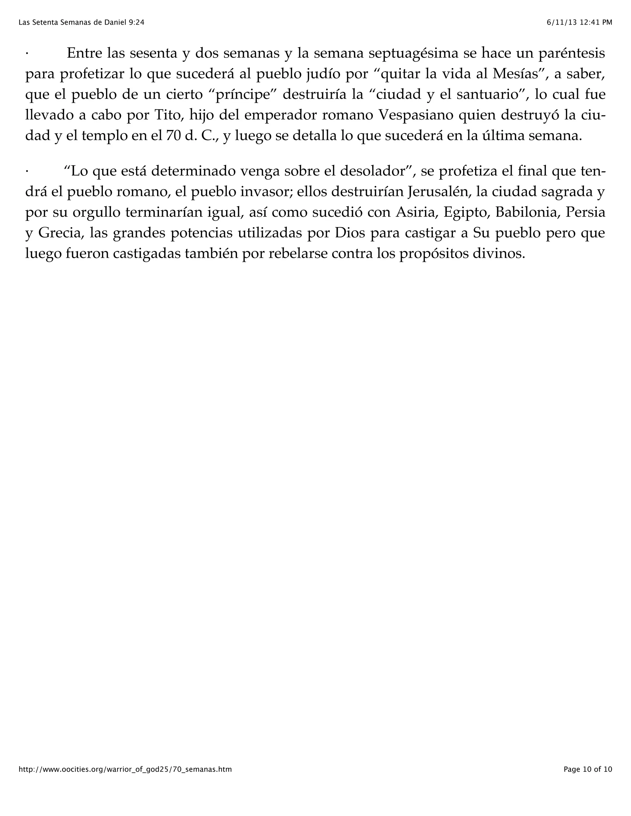 Las setenta semanas de daniel 9:24 | PDF
